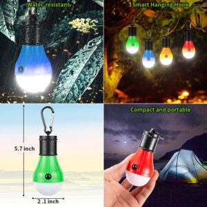 LED Camping Light [2 Pack] Doukey Portable LED Tent Lantern 4 Modes for Backpacking Camping Hiking Fishing Emergency Light Battery Powered Lamp Camping Essentials Tent Accessories