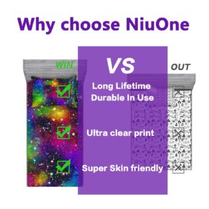 NiuOne Galaxy Fitted Sheet Set Rainbow Space Bedding Sheet Set for Girls Full 3PCS 1 Deep Pocket Sheet with 2 Pillowcases Wrinkle Free Microfiber(16,Full)