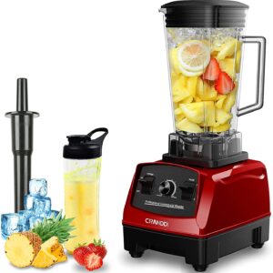 CRANDDI Professional Blender, 1500 Watt Powerful Commercial Blender, Countertop Blender with BPA-FREE 70oz Pitcher, Built-in Pulse & 10-speeds Control, Easy Self-Cleaning, YL-010 (Red)