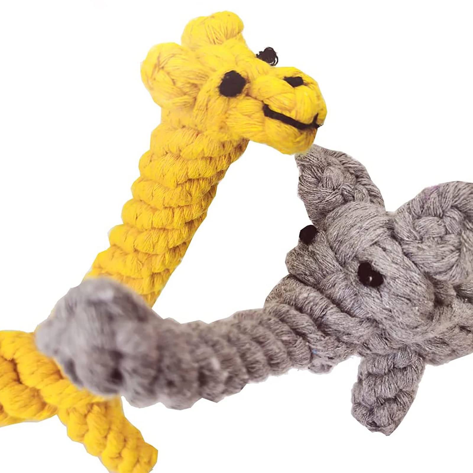 ADUCK Pet Puppy Dog Cotton Rope Chew Toys for Teeth Cleaning, Elephant Design