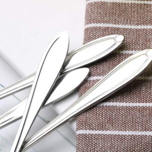 20 Pieces Stainless Steel Rose Flower Coffee Spoon Dessert Spoon Sugar Spoon Ice Cream Spoon Stirring Spoon Tea Spoon Milkshake Spoon Set for Tableware Kitchen, Cafe or Bar