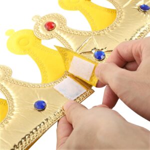 NUOBESTY Golden King Crowns, Delicate Birthday Crown Hat for Kids Birthday Baby Shower Party Photo Props