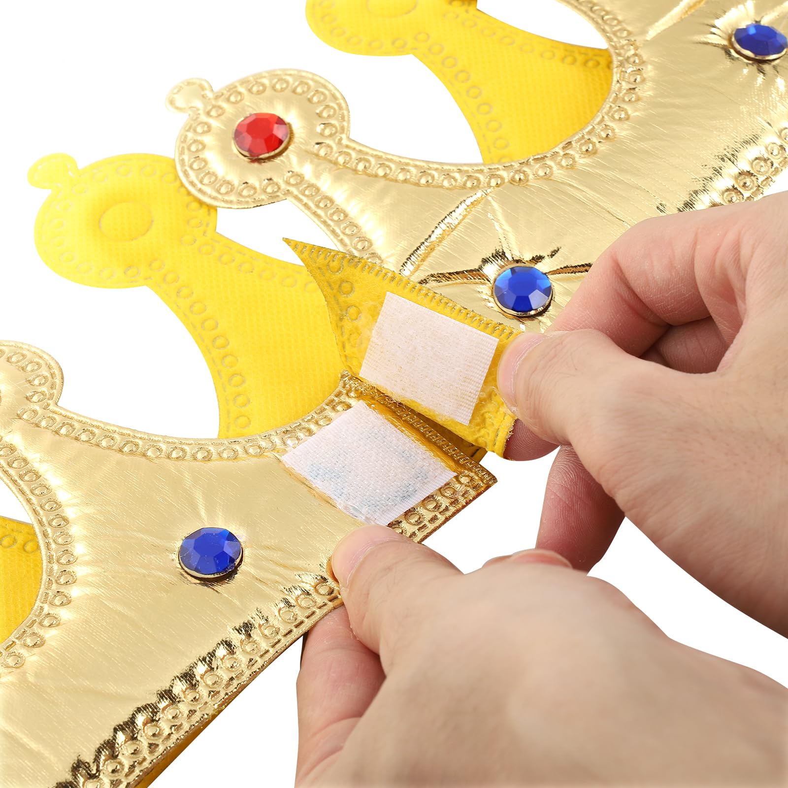 NUOBESTY Golden King Crowns, Delicate Birthday Crown Hat for Kids Birthday Baby Shower Party Photo Props