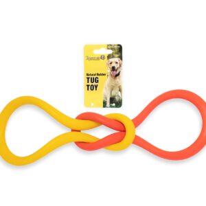 Roscoe's Pet Products Natural Rubber Tug Toy for Dogs. Safe and Non-Toxic.