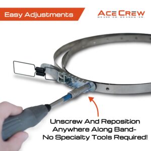 AceCrew Dust Collector Band Clamp One-Size-Fits-Most 11-1/2" to 24-1/2" Hose Clamp Stainless Steel Dust Strap