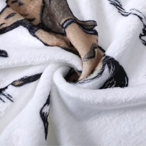 chifave Horse Blanket Horse Gifts for Girls Boys Women Throw with Horses Design Fuzzy Horse Stuff Knight Horsemen Equestrian Gifts for Horse Lovers Kids and Toddler 50"x60"