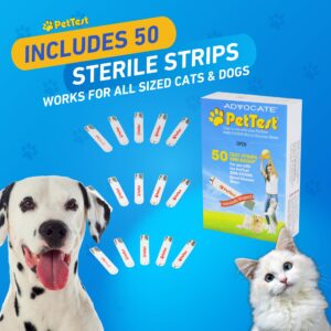 PetTest Diabetes Blood Glucose Tests Strips for Dogs and Cats for use with PetTest Glucose Monitor (50 Strips) Sterilized and Individually Sealed