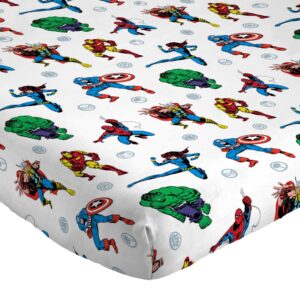 Jay Franco Marvel Avengers Fighting Team Twin Sheet Set - 3 Piece Set Super Soft and Cozy Kid’s Bedding - Fade Resistant Microfiber Sheets (Official Marvel Product)