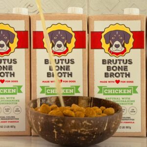 Brutus Bone Broth for Dogs (Chicken, 2-Pack) and Brutus On The Go Instant Bone Broth (Beef, 5-Pack)