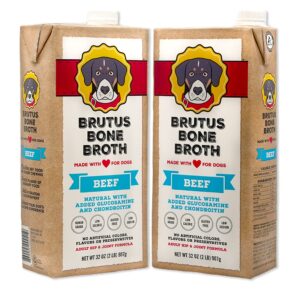 Brutus Bone Broth for Dogs (Beef, 2-Pack) and Brutus On The Go Instant Bone Broth (Beef, 5-Pack)