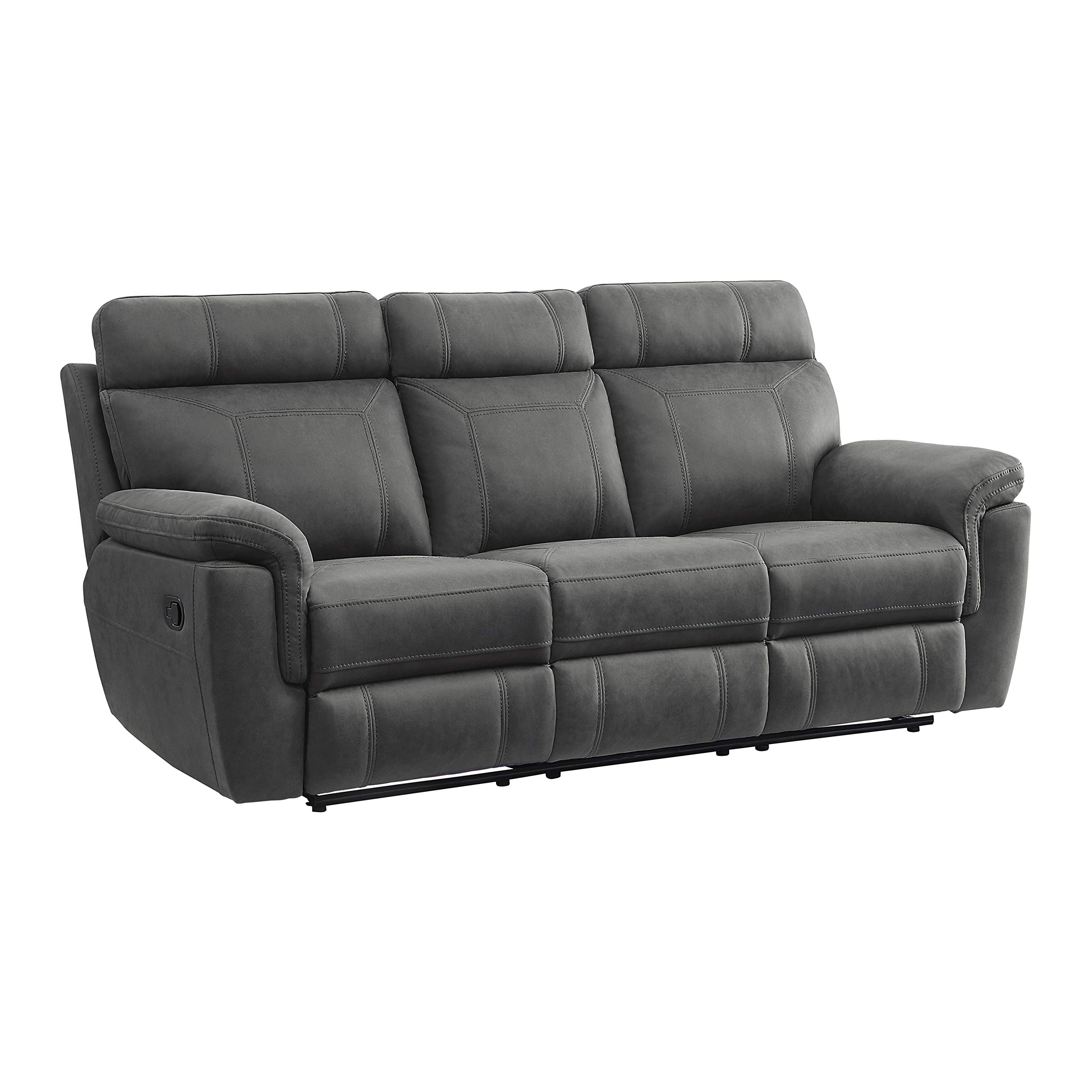 Lexicon Valois Double Reclining Sofa, Gray