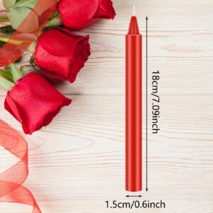 Boao 10 Pieces Low Temperature Candles Wax Low Heat Dripping Candles Wedding Valentine Candles for Valentine's Day(Red, Black, Purple)