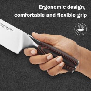 TUO Chef Knife 7 inch - Ultra Sharp Asian Knife Japanese Chef Knife with Ergonomic Pakkawood Handle - German High Carbon Stainless Kitchen Knife with Gift Box - Osprey Series