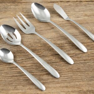 Cambridge Silversmiths Jude Mirror 45 Piece Flatware Set, Service for Eight, silver