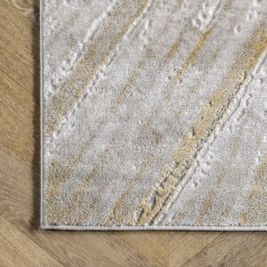 nuLOOM Amaya Abstract Area Rug, 8x10, Gold