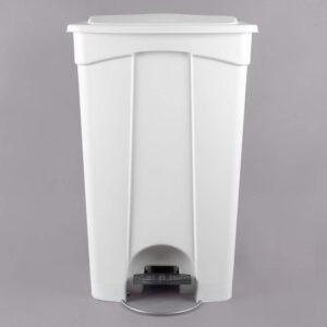 pro&family 92 qt. / 23 gallon white rectangular step-on trash can. modern hands-free trash can for home, bathroom, living room, office, kitchen, garage, warehouse, restaurant