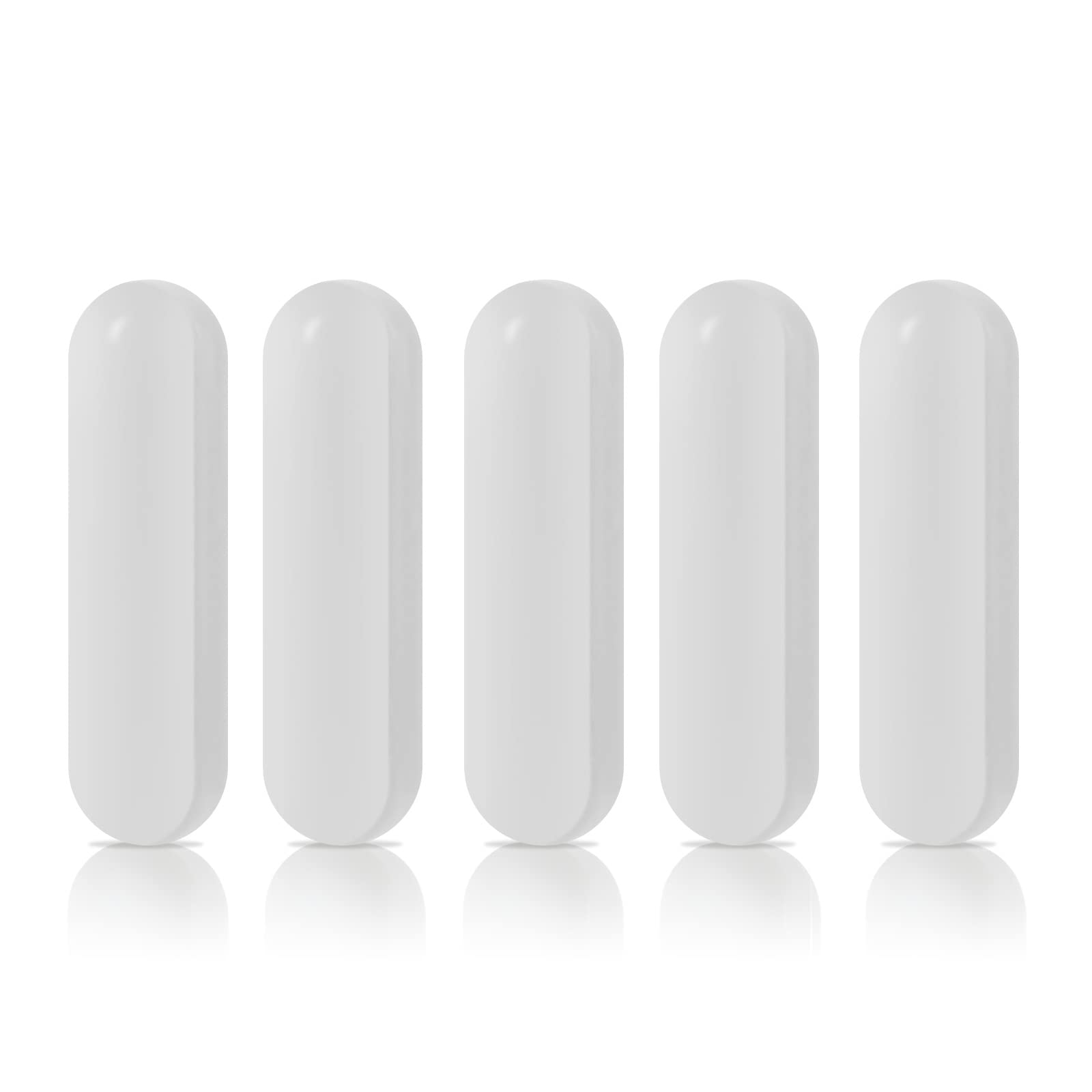 5 Pcs 25mm(1 inch) PTFE Magnetic Stirrer Mixer Stir Bar,White Color,Laboratory Bar,Stir Plate Bar,7mm25mm Stir Bars