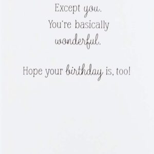 Greeting Card You're Basically Wonderful - Hope Your Birthday Is Too Westie West Highland White Terrier Dog