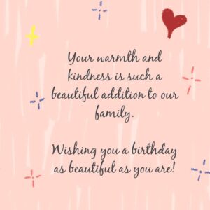 Prime Greetings Daughter In Law Birthday Card, Made in America, Eco-Friendly, Thick Card Stock with Premium Envelope 5in x 7.75in, Packaged in Protective Mailer