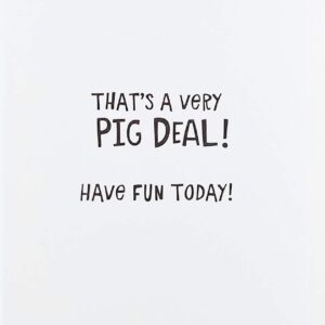 Greeting Card Hey It's Your Birthday with Party Pigs - That's A Very Pig Deal