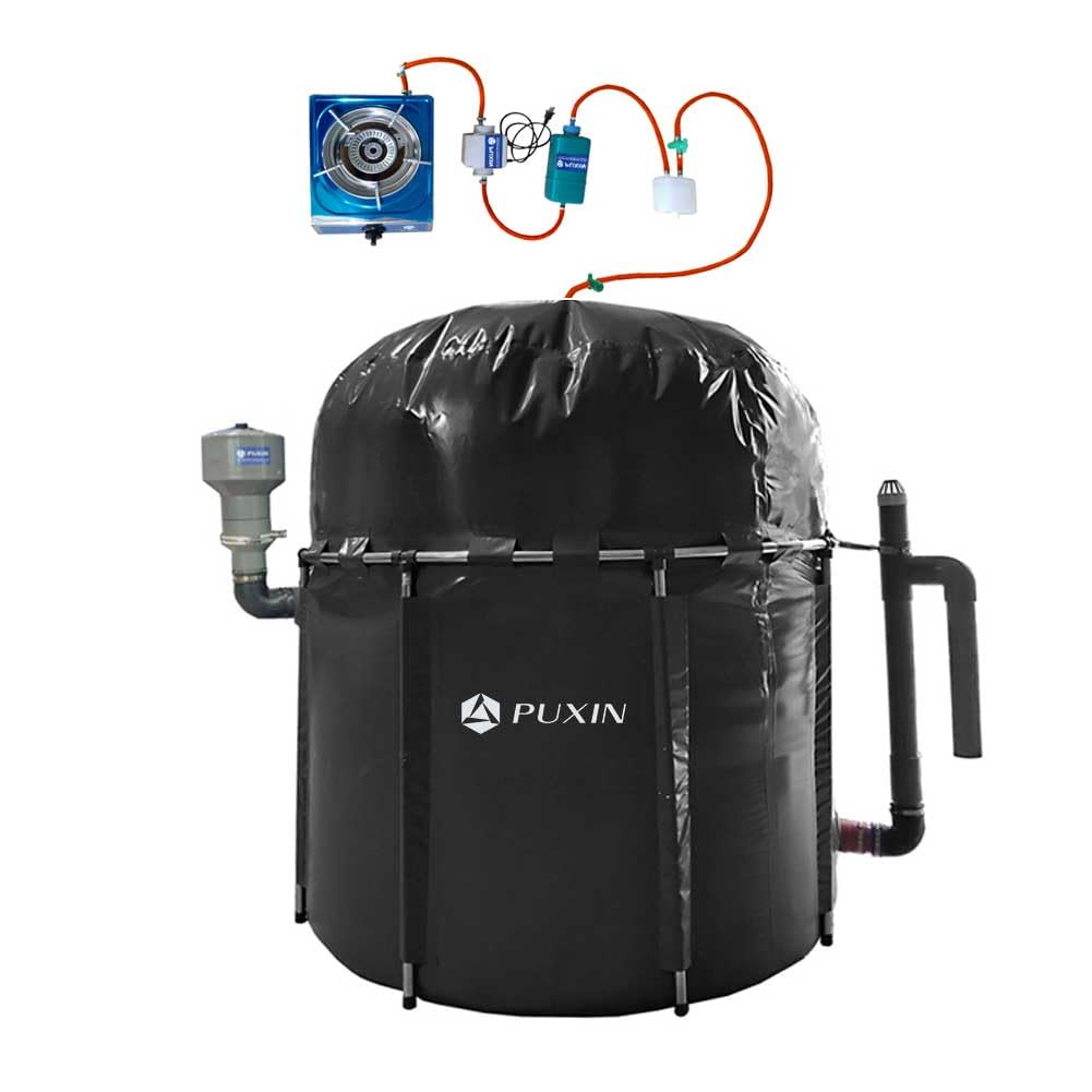 PUXIN Home Biogas Digester Systems, PX-2.65, 59 * 59 inch, Backyard Biodigester, Biogas Plant to Replace Composter