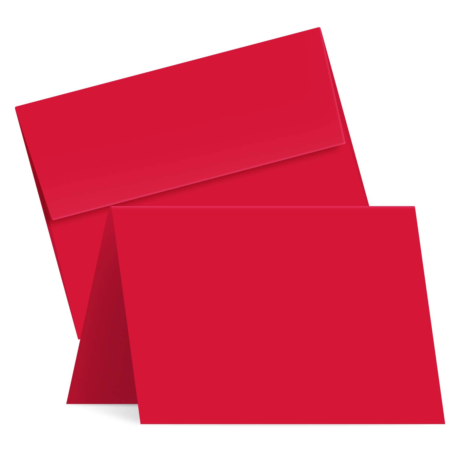 A2 Red Blank Greeting Cards and Envelopes – Great for Holidays, Christmas and 2025 New Year Greetings, Invitations and Thank You Cards | 4.25" x 5.5" (When Folded) | 25 Cards and Envelopes per Pack