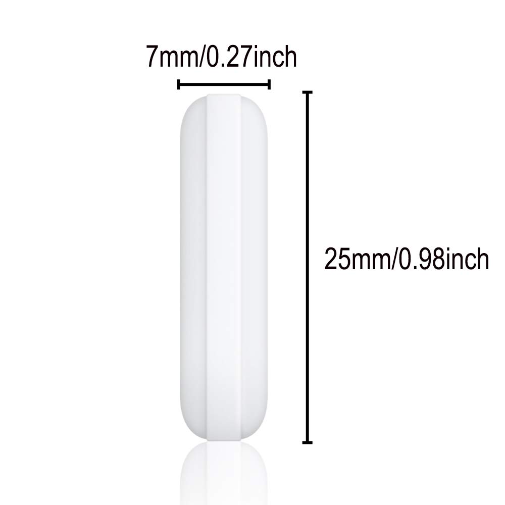 5 Pcs 25mm(1 inch) PTFE Magnetic Stirrer Mixer Stir Bar,White Color,Laboratory Bar,Stir Plate Bar,7mm25mm Stir Bars