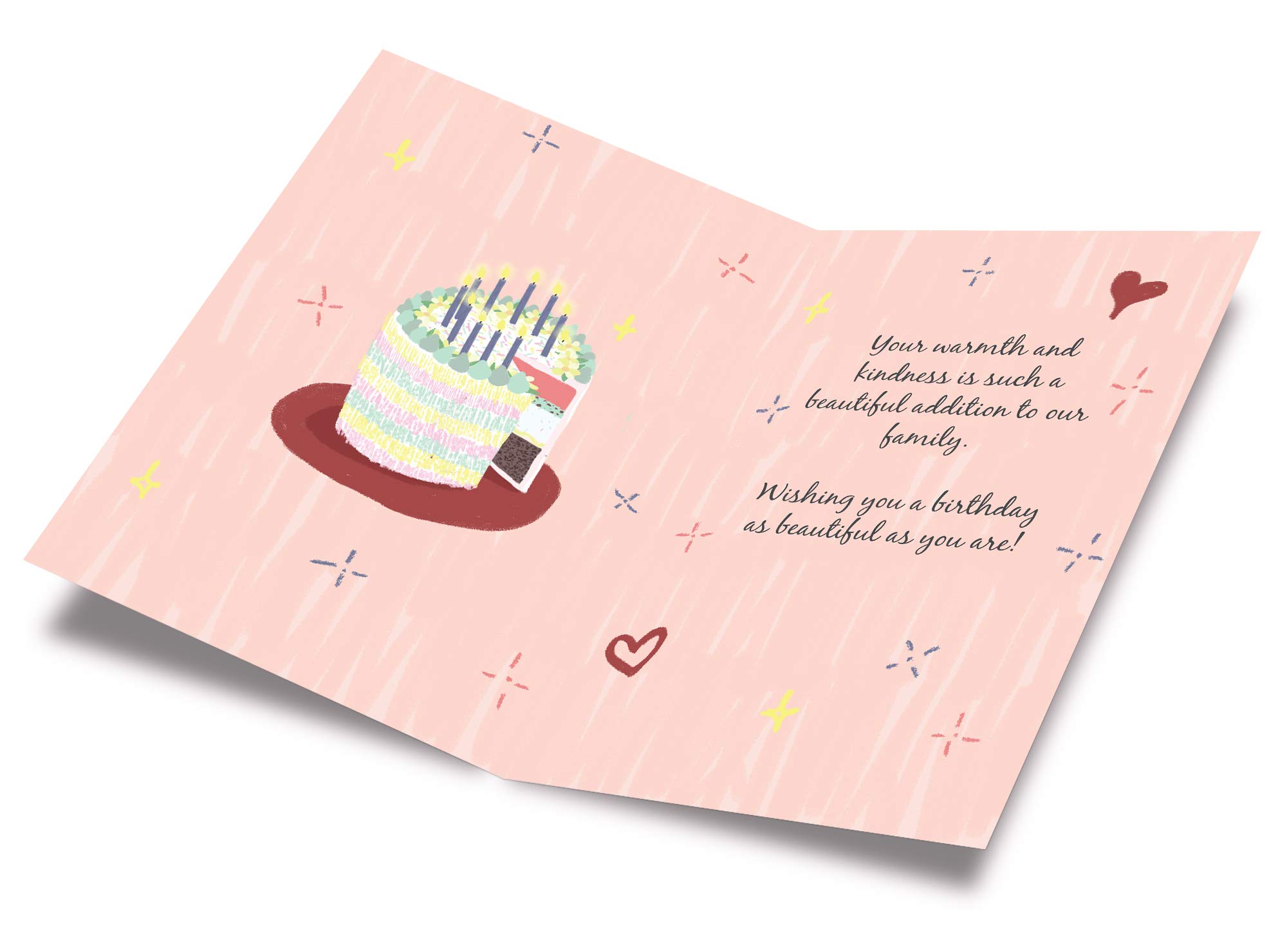 Prime Greetings Daughter In Law Birthday Card, Made in America, Eco-Friendly, Thick Card Stock with Premium Envelope 5in x 7.75in, Packaged in Protective Mailer