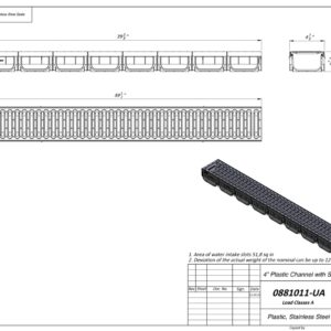 Vodaland - 4 Inch Easy 2 Stainless Pro Trench Drain Channel (5)