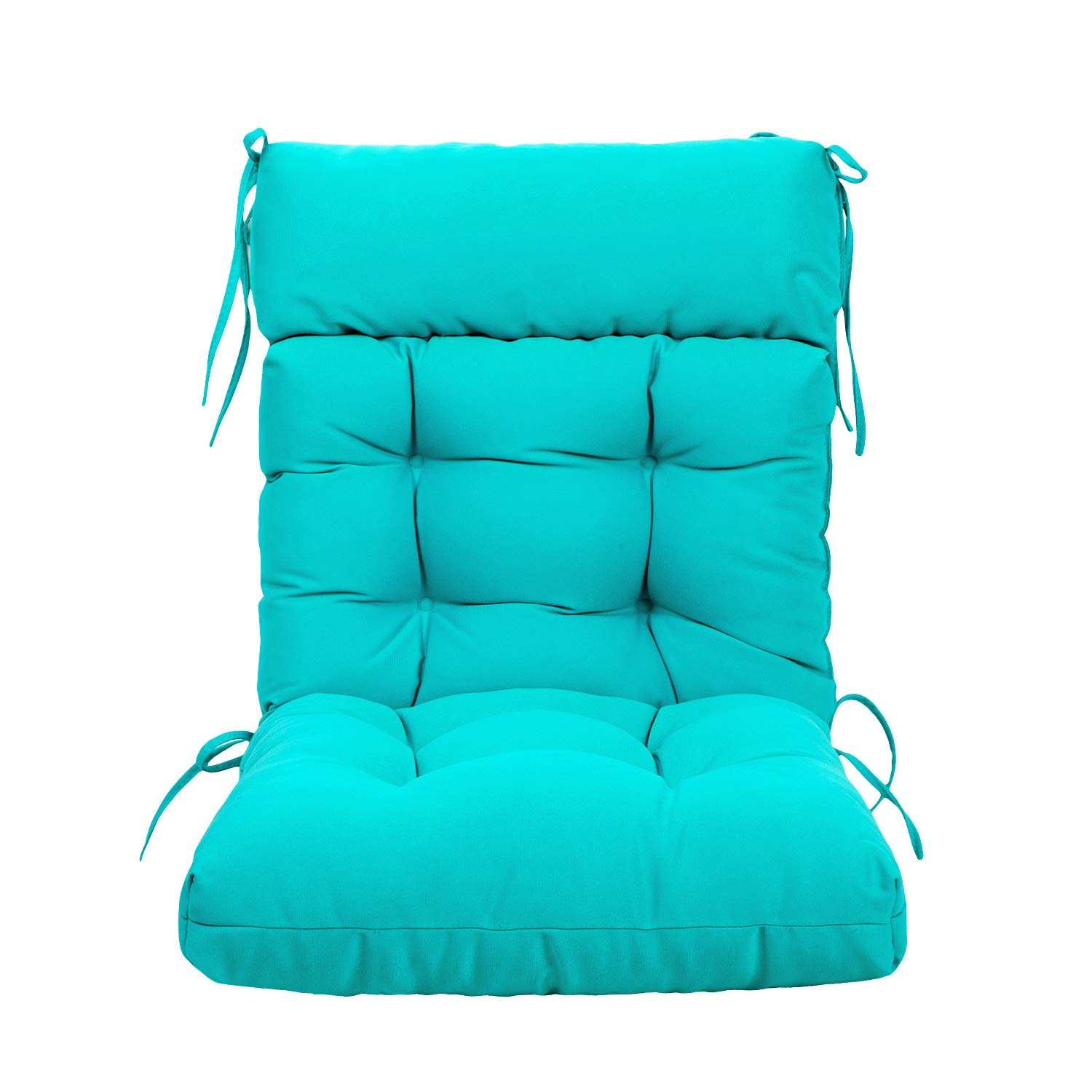 ARTPLAN Outdoor Cushions of Adirondack Chair with High Back Wicker Tufted Pillow for Outdoor Furniture Set of 1, 44"X21"X4", Teal