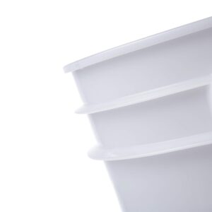 Letica Premium 3.5 Gallon Bucket, HDPE, Natural, 5 Pack