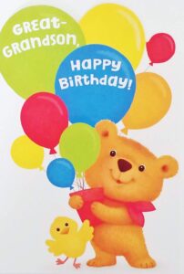 greeting card wishing you a day as bright as your smile, as warm as your hugs - great-grandson happy birthday