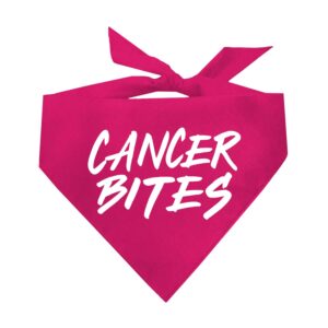 cancer bites dog bandana (hot pink, os 324)