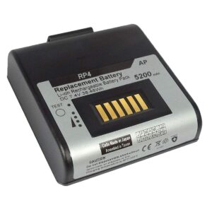 artisan power replacement battery for honeywell (datamax-o'neil) rp4, rb4b, and rp4d receipt printer. 5200 mah