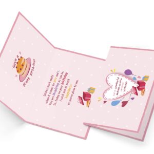 Prime Greetings Birthday Card For Mother In law, Made in America, Eco-Friendly, Thick Card Stock with Premium Envelope 5in x 7.75in, Packaged in Protective Mailer