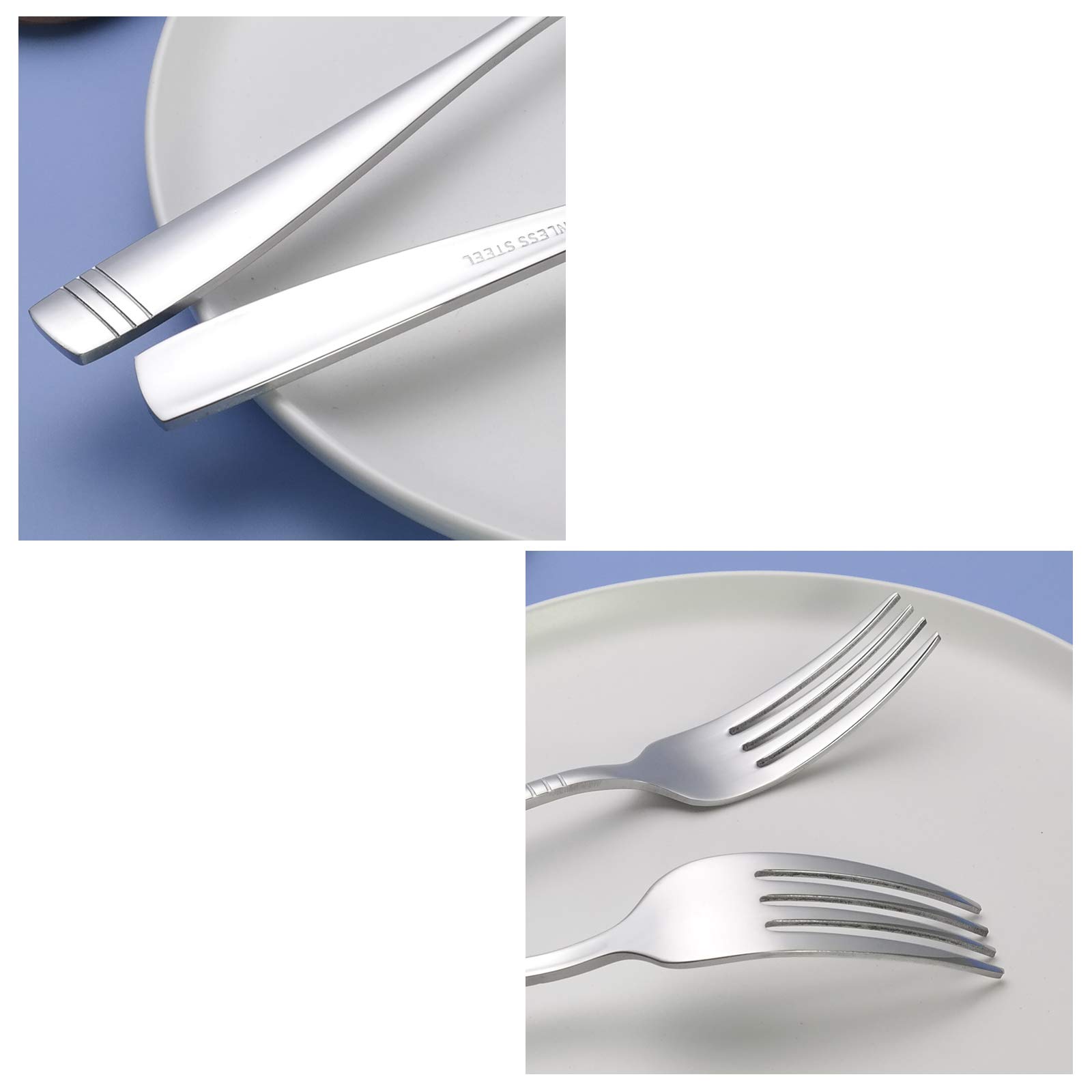 Easymanie Stainless Steel Dinner Forks Set, 12 Pieces