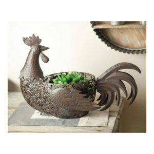 metal rooster basket