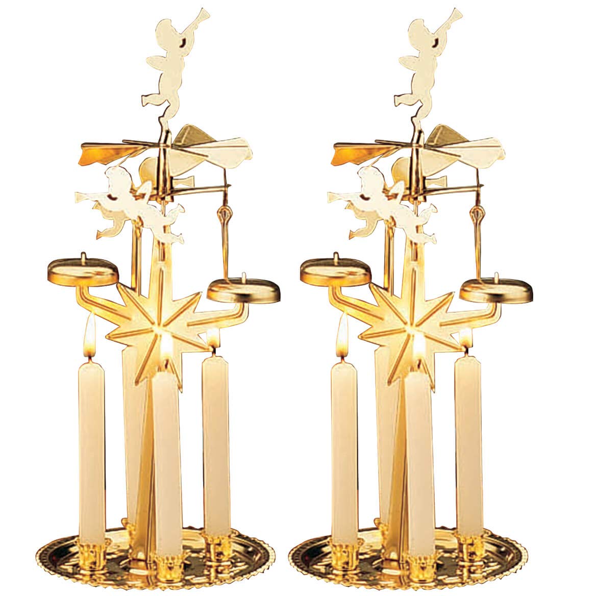 Fox Valley Traders Angel Abra Carousel and Candles, Set of 2