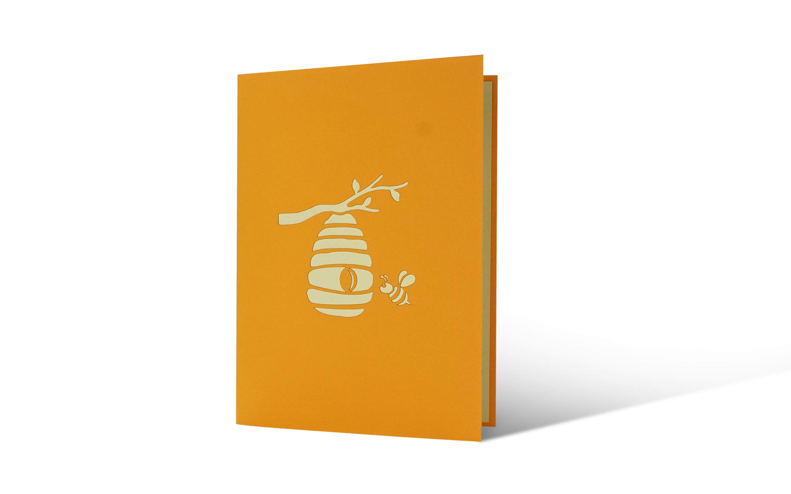 Diese-Klappkarten Birthday Card HappBEE Birthday | Pop up Happ Birthday Card featuring a 3D Bee on a Flower | Funny Bee Hive Greeting Card or Birthday Gift Voucher, G27