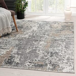 luxe weavers euston collection 7679 grey 5x7 abstract area rug