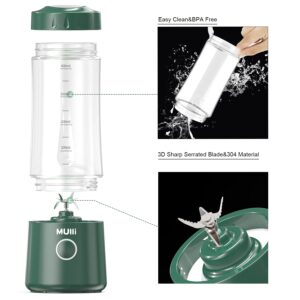 Mulli Portable Blender,USB Rechargeable Personal Mixer for Smoothie and Shakes, Mini Blender with Six Blades for Baby Food,Travel,Gym and More