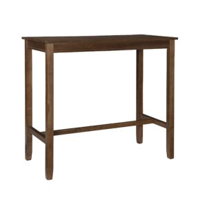 linon 42 inch height pub claridge table, rustic brown bar