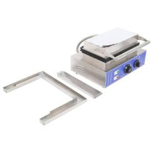 DasMarine Commercial 6Pcs Waffle Makers Hot dog Making Machine 6 Grid Crispy Machine Stainless Steel Body 1550W 110V (Blue)