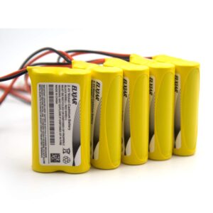 elxjar (5-pack) 2.4v 600mah bp2-a dual-lite ni-cd battery pack replacement for exit sign emergency light, csxwreb3 hubbel battery, bp2a bp2-0a 0bp2-0a