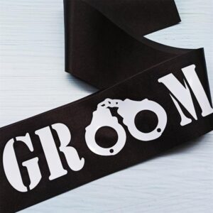 Magnusson's Garden Groom to Be Sash, Funny Bachelor Groom in Handcuffs Sash, Future Groom Accessories, Wedding Gift Idea from Bride, Best Man, Groomsmen, Mother of The Bride and Groom