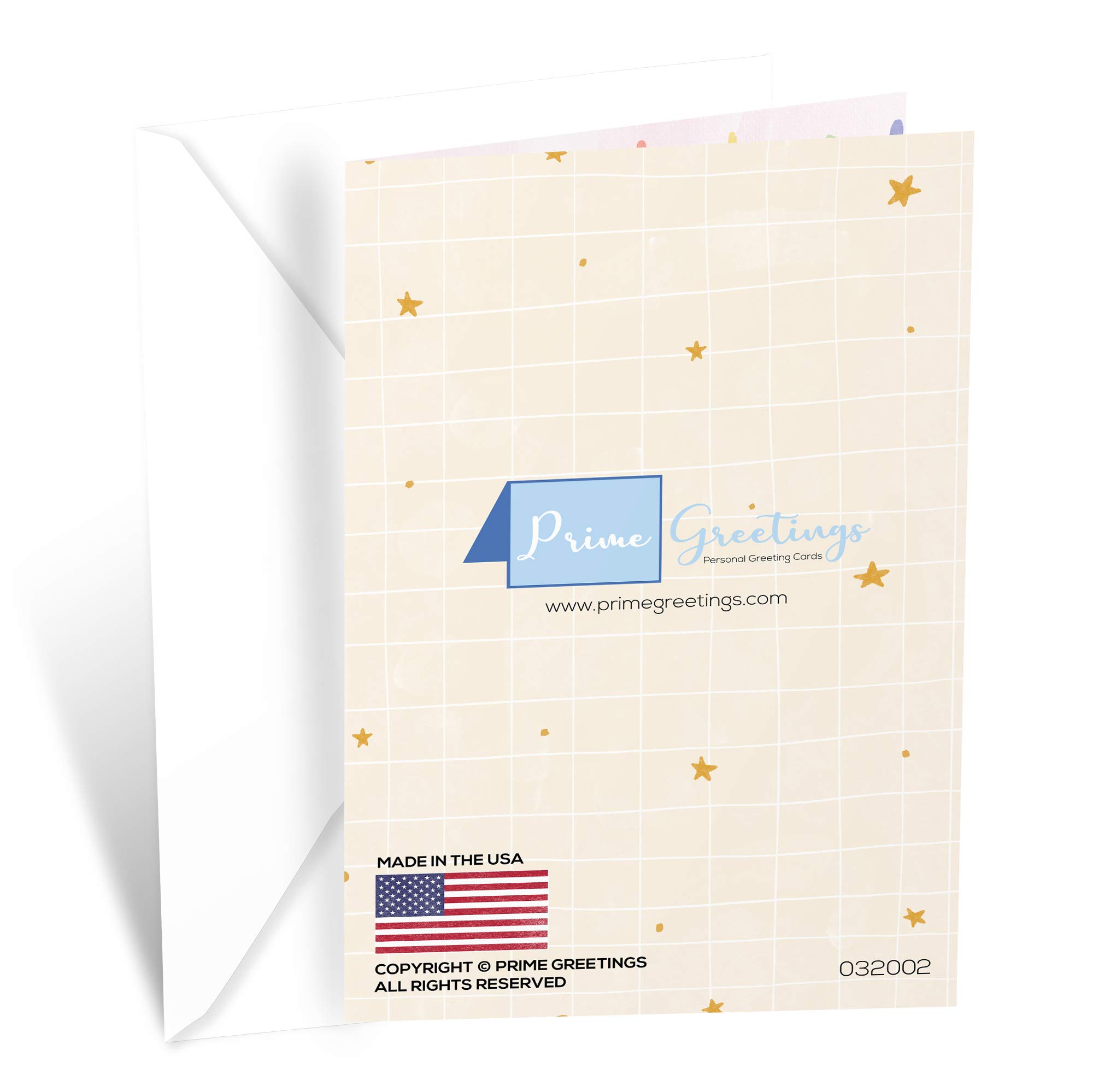 Prime Greetings Birthday Card Great Granddaughter, Made in America, Eco-Friendly, Thick Card Stock with Premium Envelope 5in x 7.75in, Packaged in Protective Mailer