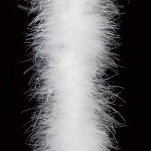 Happy Feather 2 Yards 20g Fluffy Marabou Feather Boa for DIY Craft Sewing Trim Home Wedding Party Decoration-White