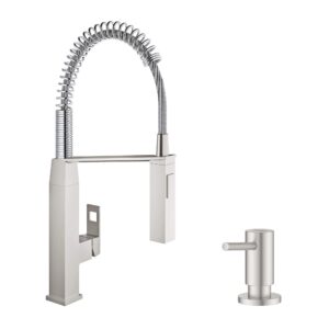 grohe kks-31401dc0 kitchen faucet with soap dispenser in supersteel