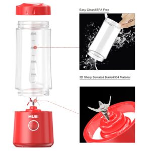 Mulli Portable Blender,USB Rechargeable Personal Mixer for Smoothie and Shakes, Mini Blender with Six Blades for Baby Food,Travel,Gym and More