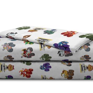 Monster Jam Truckin Pals Toddler Sheet Set - 3 Piece Set Super Soft and Cozy Kid’s Bedding Features Grave Digger & Megalodon - Fade Resistant Microfiber Sheets (Official Monster Jam Product)